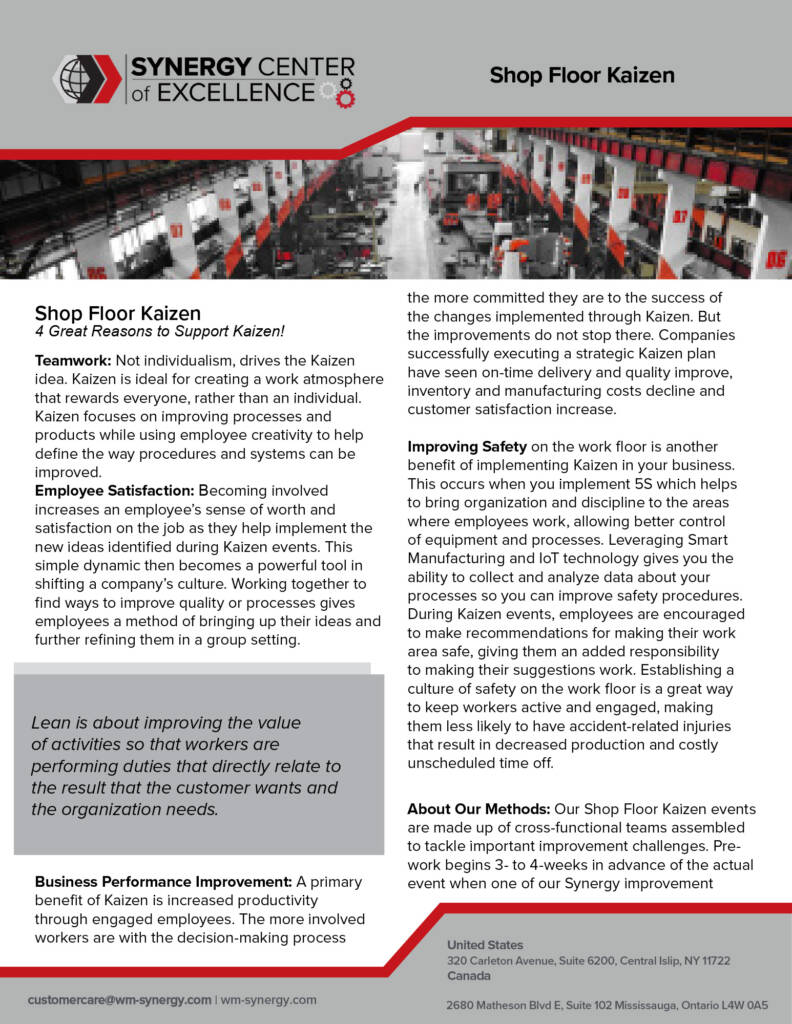 Shop Floor Kaizen | WM Synergy